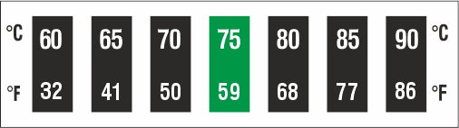 Temperature Indicators | Liquid Crystal Thermometers 0ºC to 90ºC ...