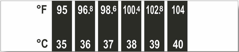 Liquid Crystal Forehead Thermometer Strip | TI Ltd – Temperature ...