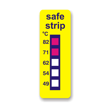 Temperature Indicators Ltd | Safestrip Indicator Labels 49°C to 82°C